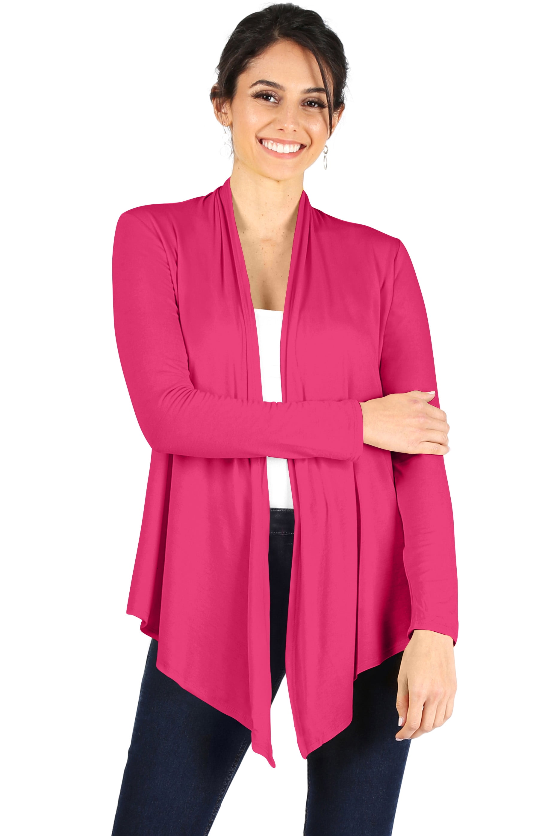 Simlu Open Front Cardigan Reg and Plus Size Lightweight Cardigans for ...