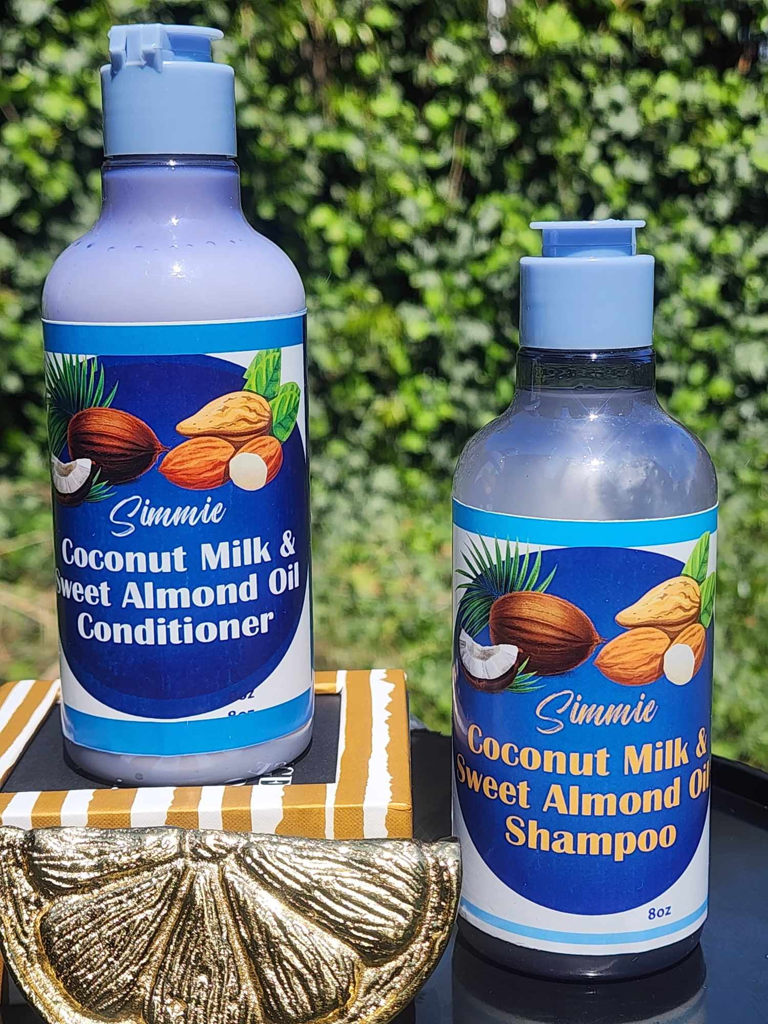 Simmie Coconut Milk & Sweet Almond Oil Shampoo & Conditioner (8oz ...
