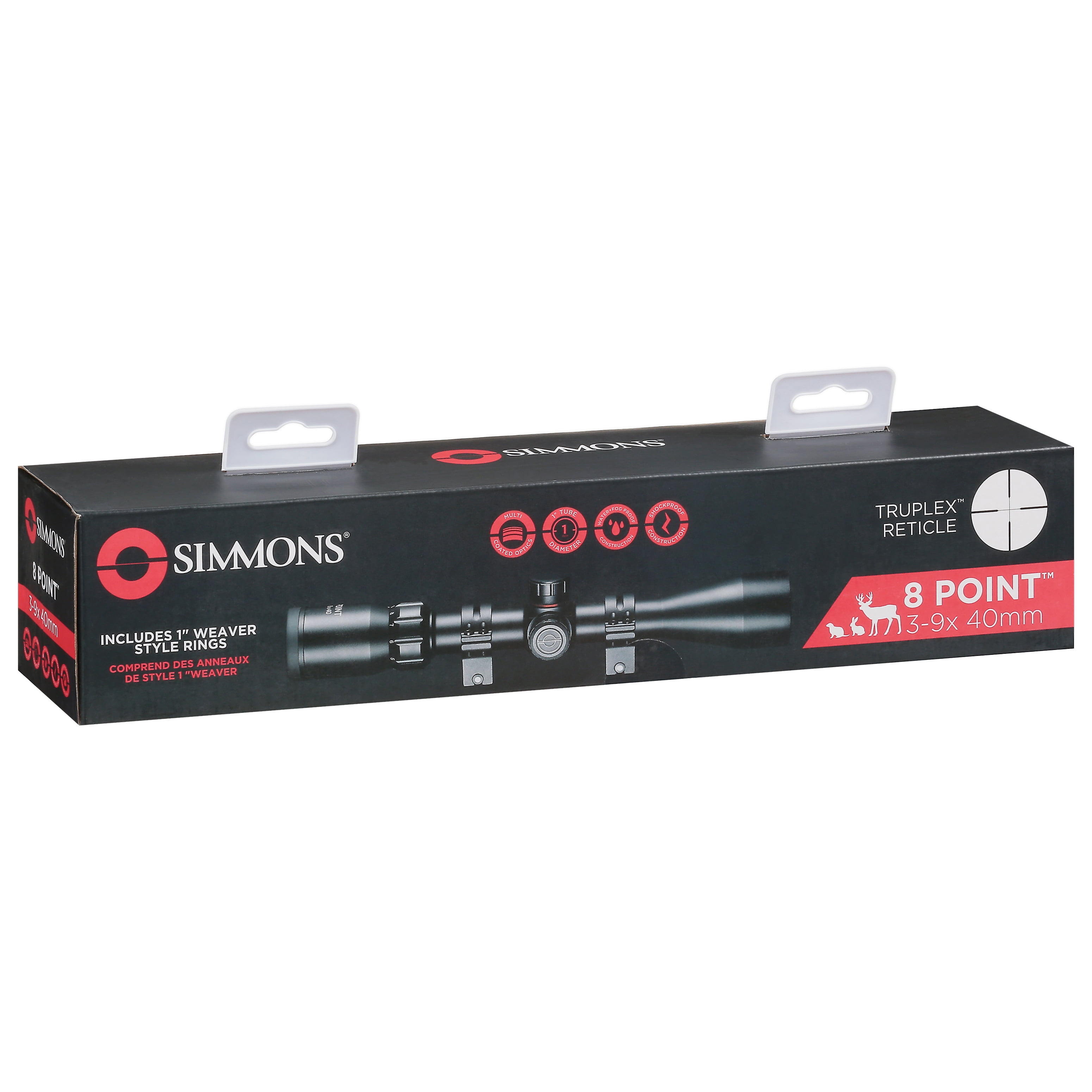 Simmons 8 Point Rifle Scope 3-9x 40mm Truplex Reticle Matte Black ...