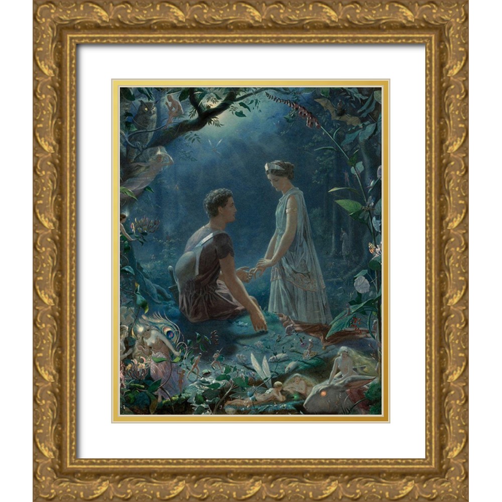 Simmons, John 20x24 Gold Ornate Wood Framed with Double Matting Museum ...