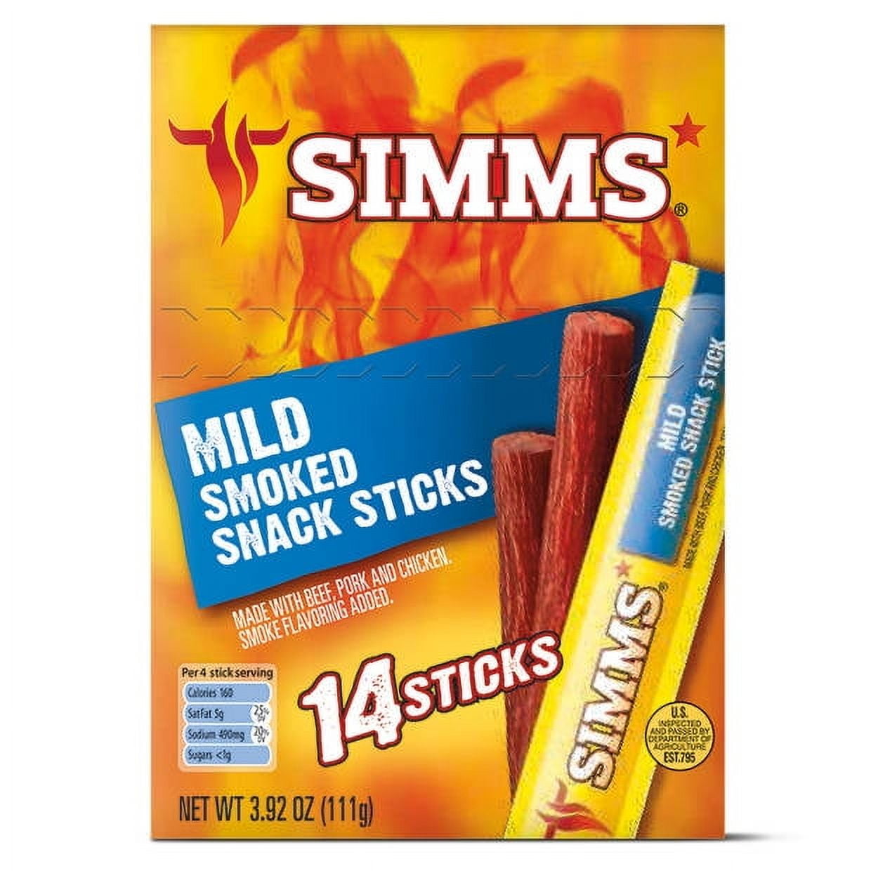 Simms Mild Smoked Snack Sticks, 14 count - Walmart.com