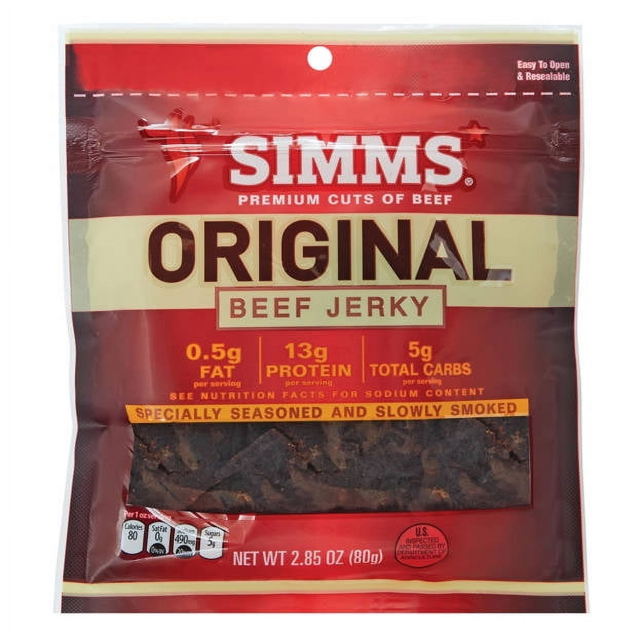 Simms Original Beef Jerky, 2.85 oz - Walmart.com