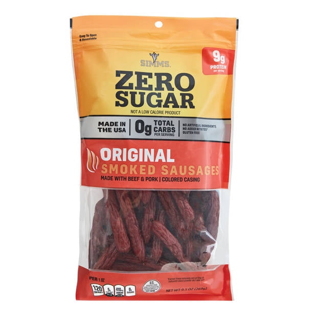 Simms Zero Sugar Original Smoked Snack Sticks, 9.5 oz - Walmart.com