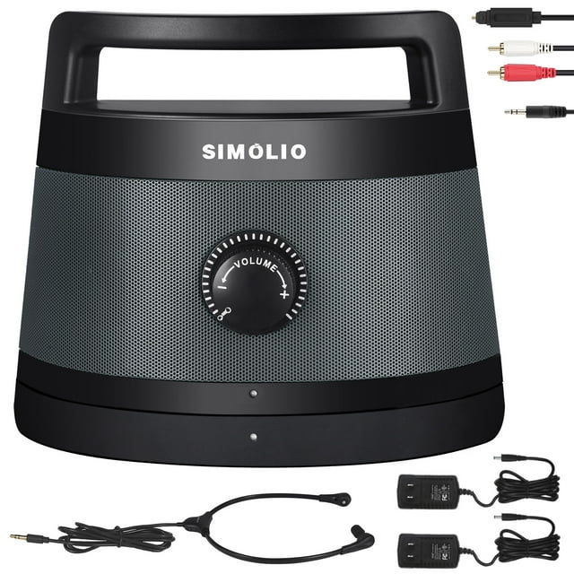 Simolio Portable Wireless TV Speakers with Voice Highlighting, 100ft ...