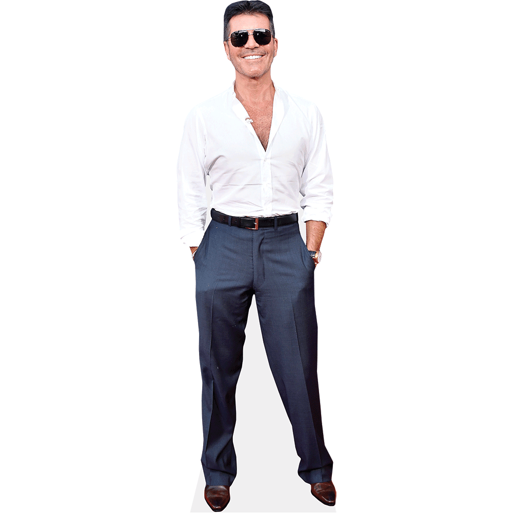 Simon Cowell (White Shirt) Mini Cardboard Cutout Standee - Walmart.com