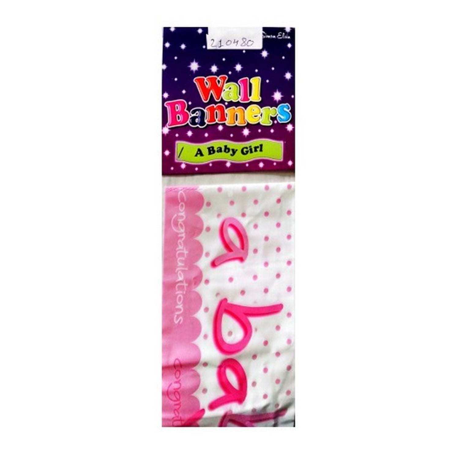 Simon Elvin A Baby Girl Congratulations Wall Banner - Walmart.com