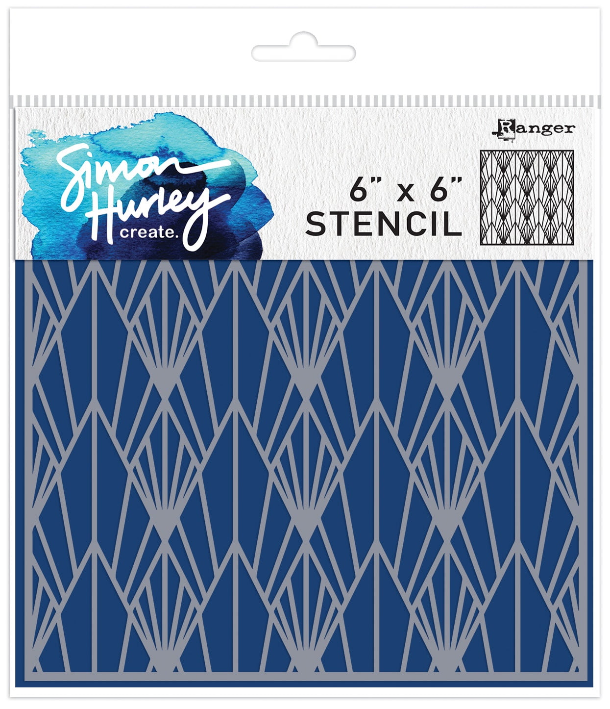 Simon Hurley create. Layering Stencil 6"X6"-Deco Diamonds - Walmart.com