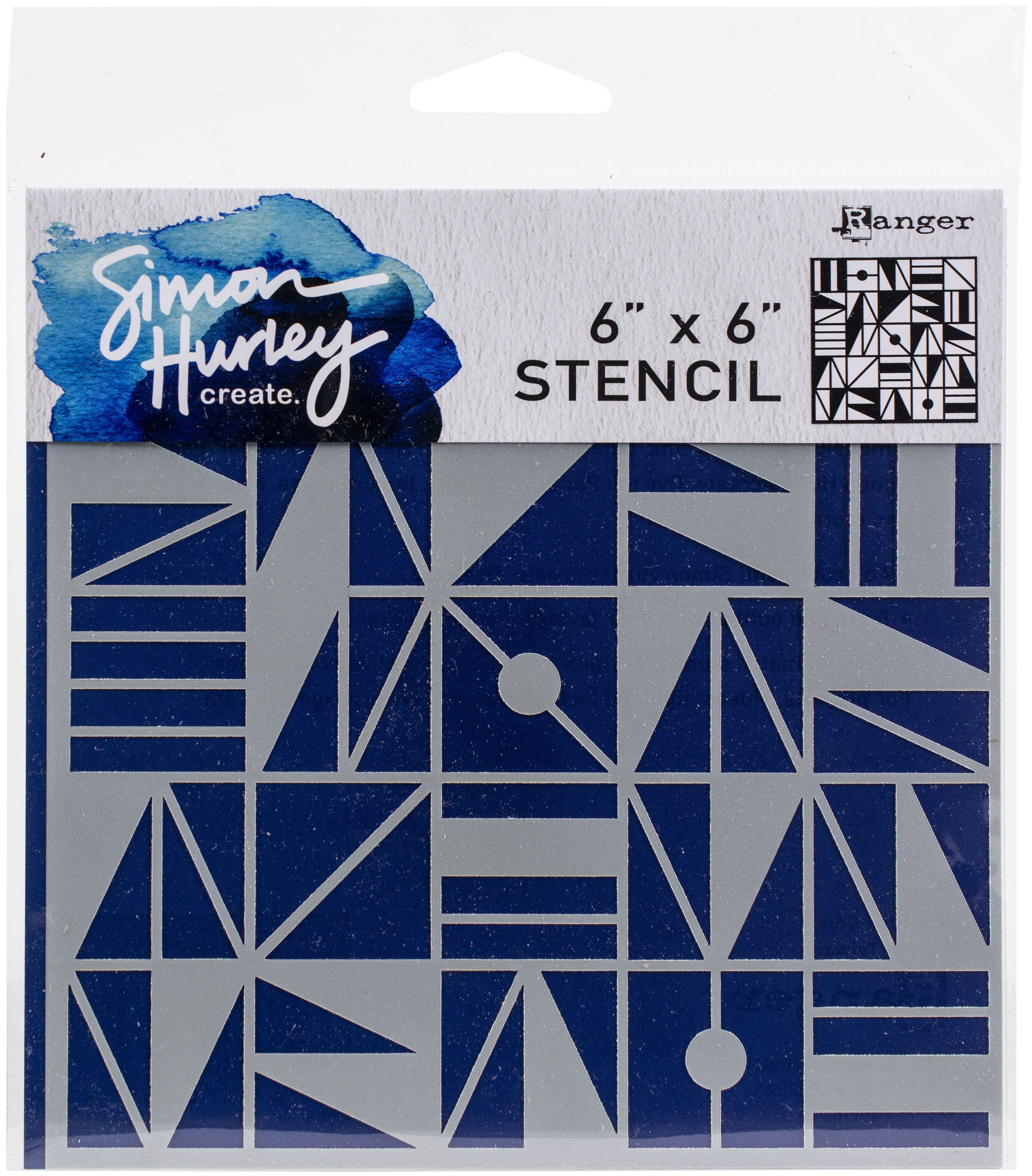Simon Hurley create. Stencil 6"X6"-Geometry - Walmart.com