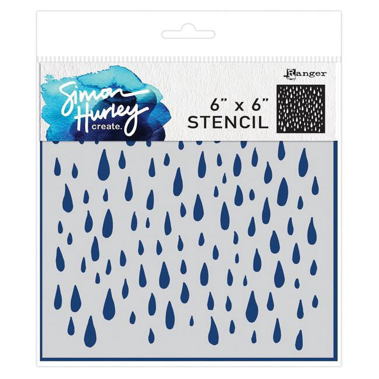 Simon Hurley create. Stencil 6"X6"-Looks Like Rain - Walmart.com