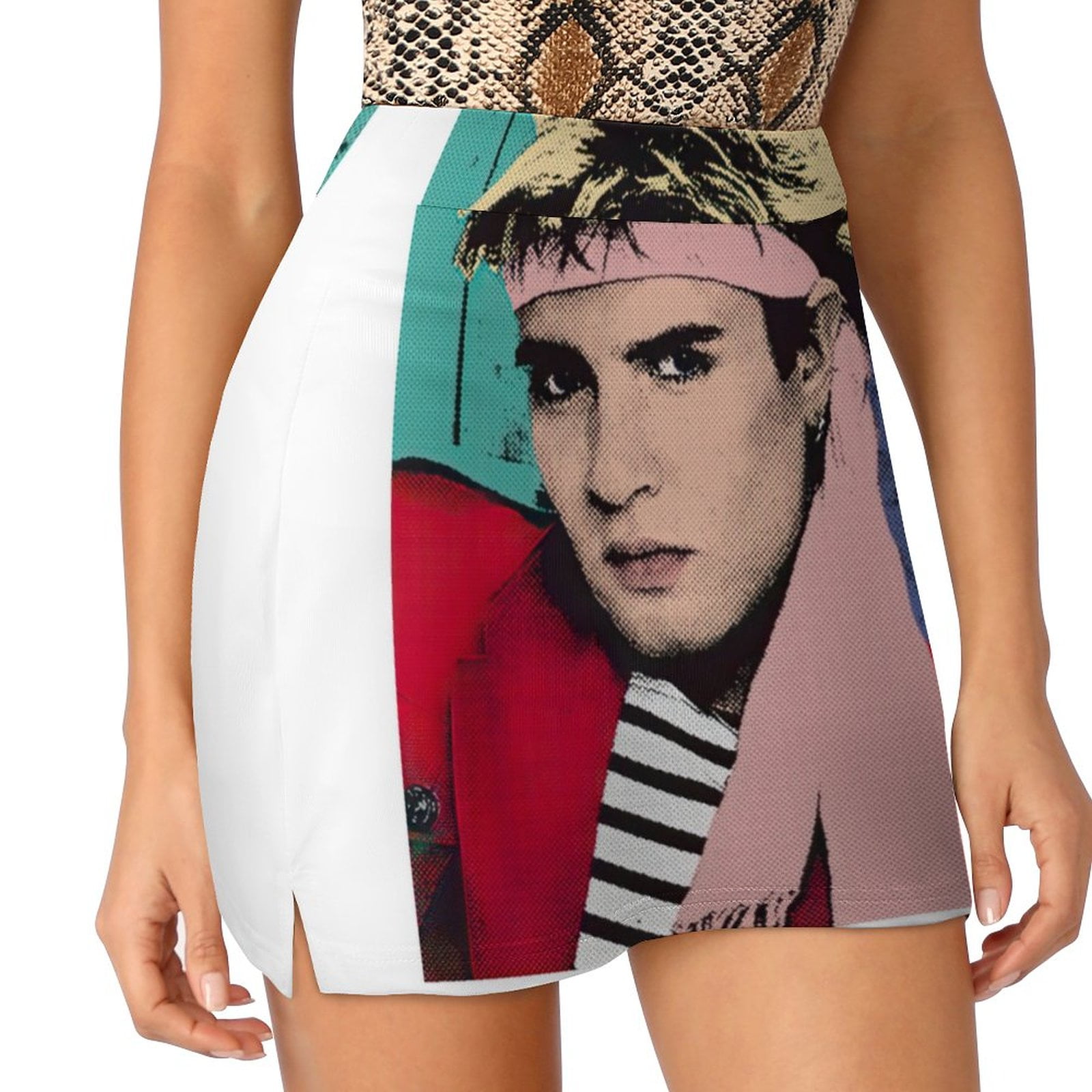 Simon Le Bon Comic Light Proof Trouser Skirt 90s vintage clothes mini ...