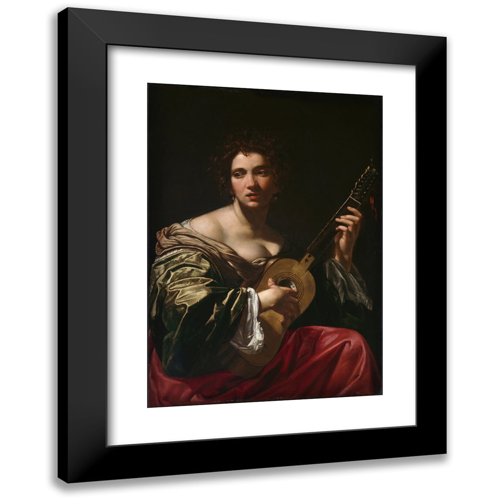 Simon Vouet 11x14 Black Modern Framed Museum Art Print Titled - Woman ...
