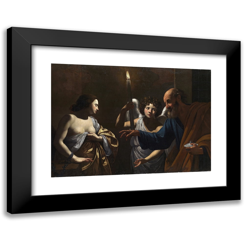 Simon Vouet 18x14 Black Modern Framed Museum Art Print Titled - Saint ...