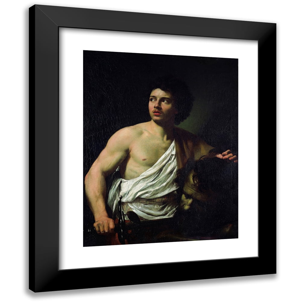 Simon Vouet 19x24 Black Modern Framed Museum Art Print Titled - David ...
