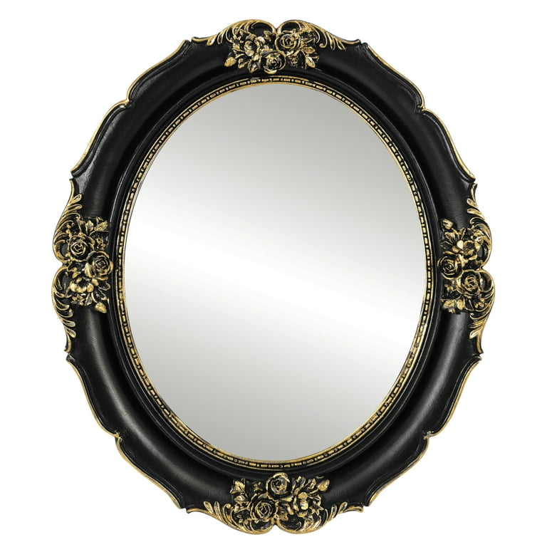 black oval shape mirror