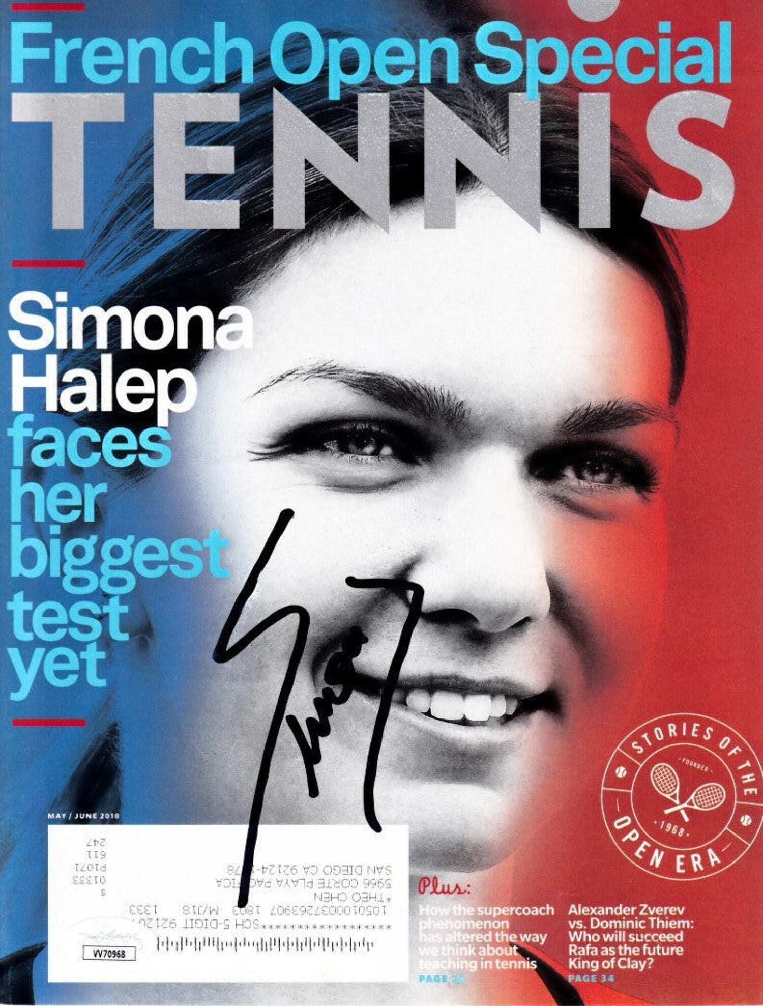 Simona Halep autographed 2018 Tennis magazine cover JSA - Walmart.com