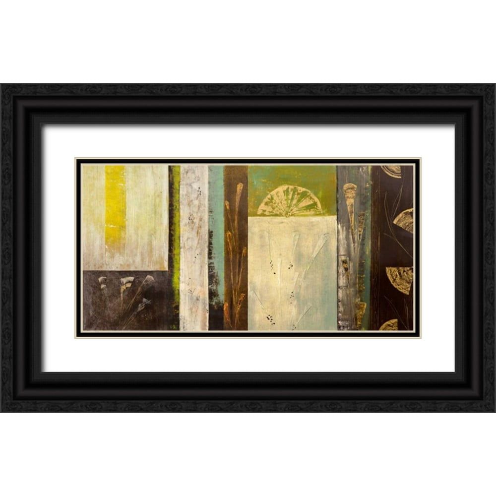 Simoncelli, Charaka 18x11 Black Ornate Wood Framed with Double Matting ...