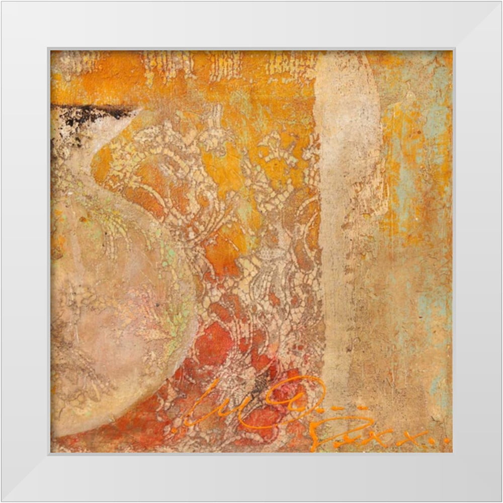 Simoncelli, Charaka 26x26 White Modern Wood Framed Museum Art Print ...