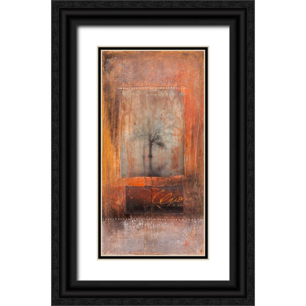 Simoncelli, Charaka 9x14 Black Ornate Wood Framed with Double Matting ...