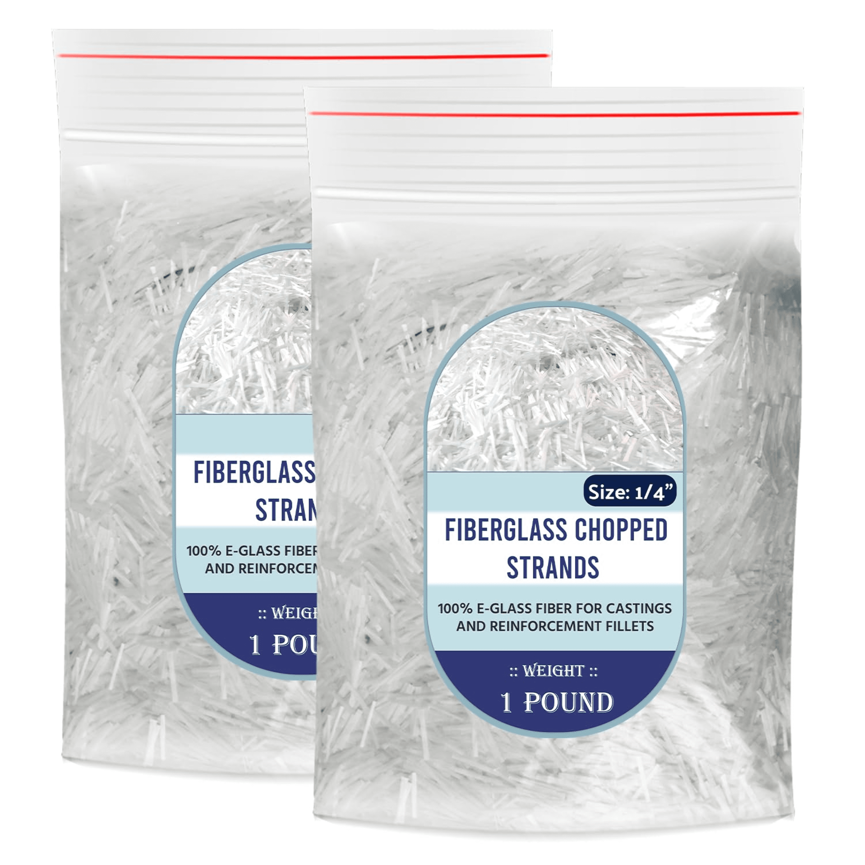 Simond Store 2 Pounds White Chopped E-Glass Fiber Strands 1/4 ...