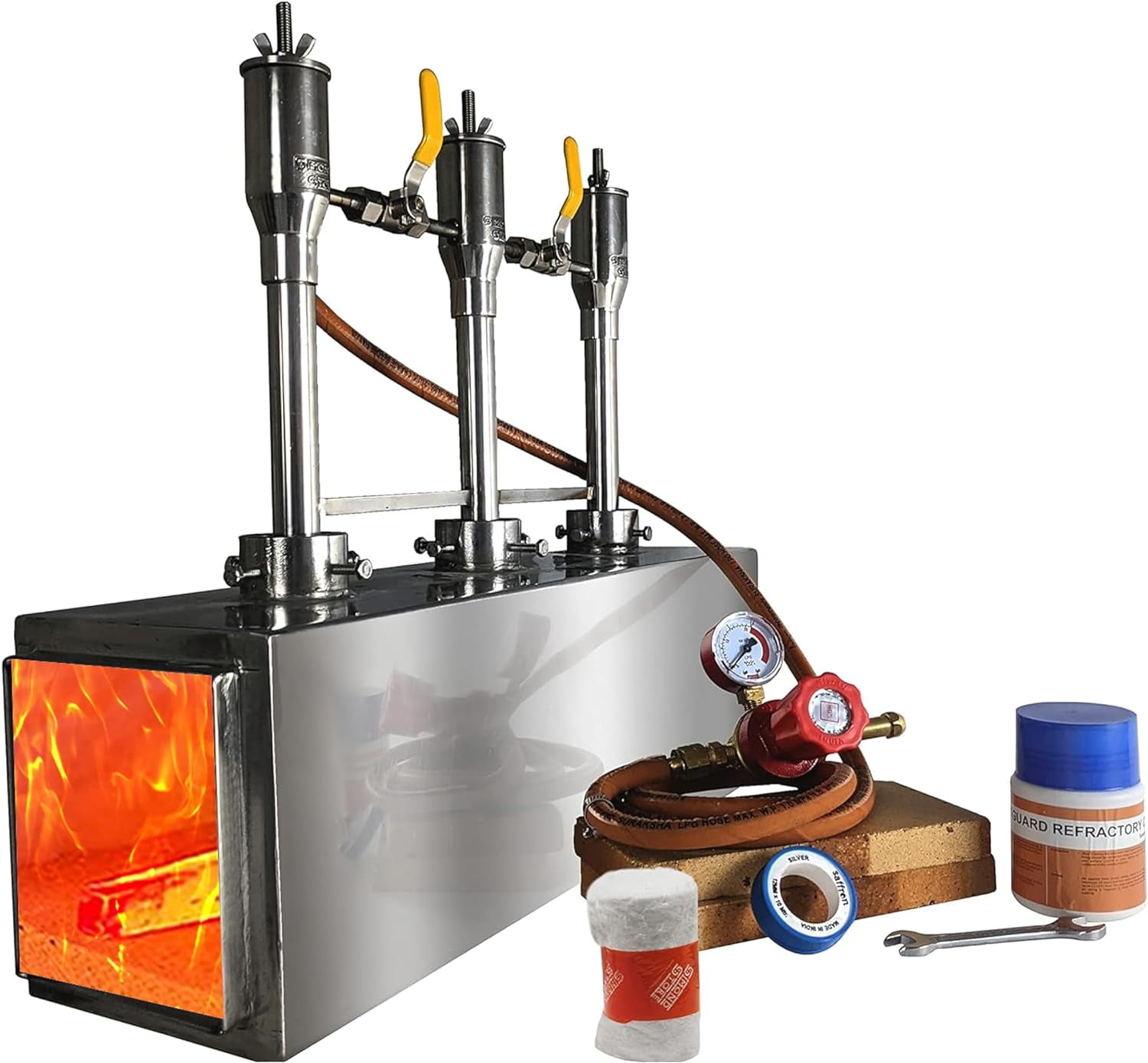 Simond Store Propane Triple Burner Stainless Steel Forge 5.8” (H) x 5.8 ...