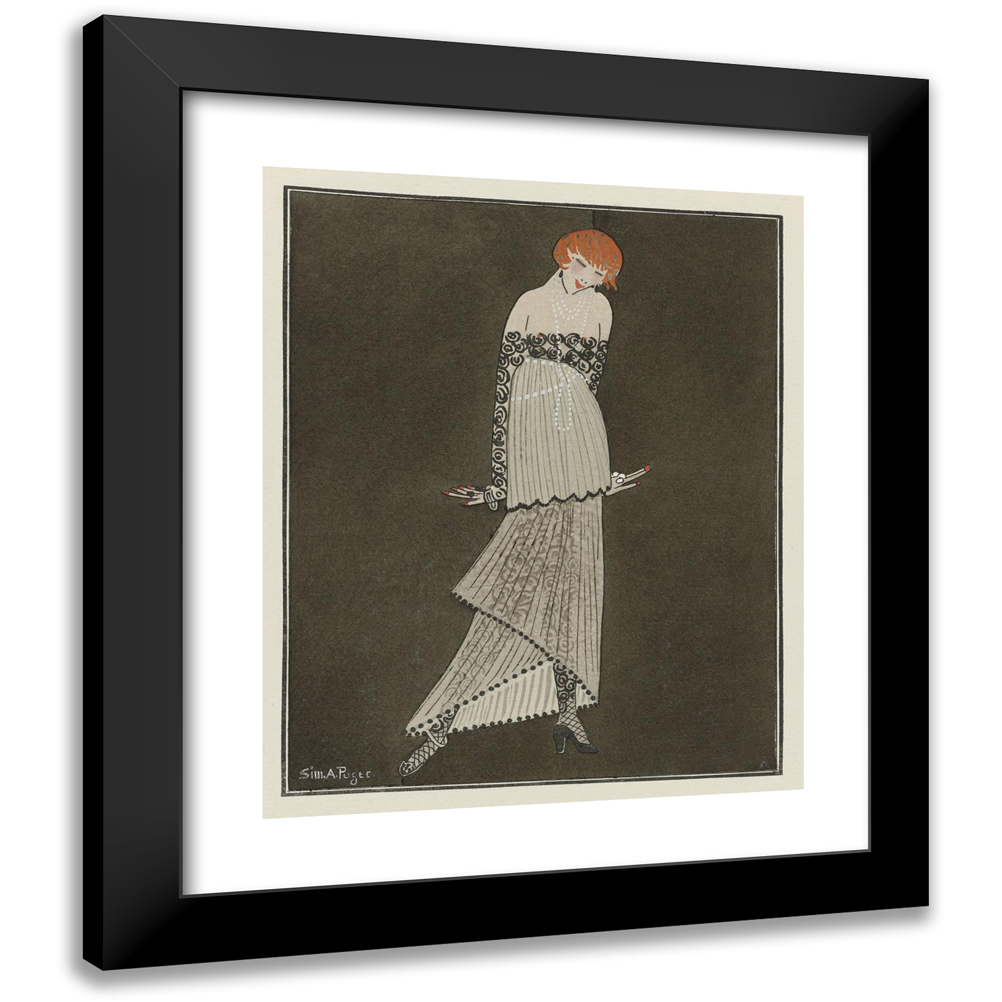 Simone A. Puget 12x14 Black Modern Framed Museum Art Print Titled ...