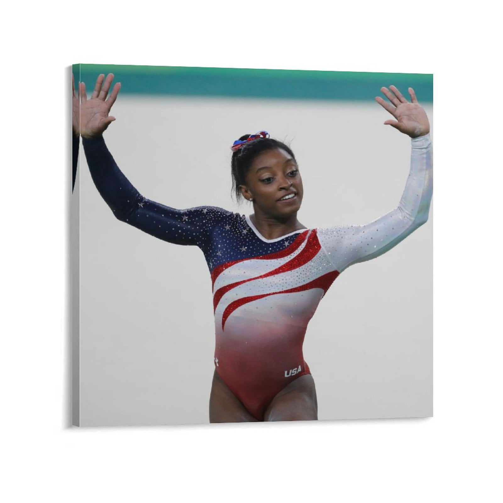 Simone Biles Athlete Poster Painting On Canvas Wall Art Poster Scroll ...