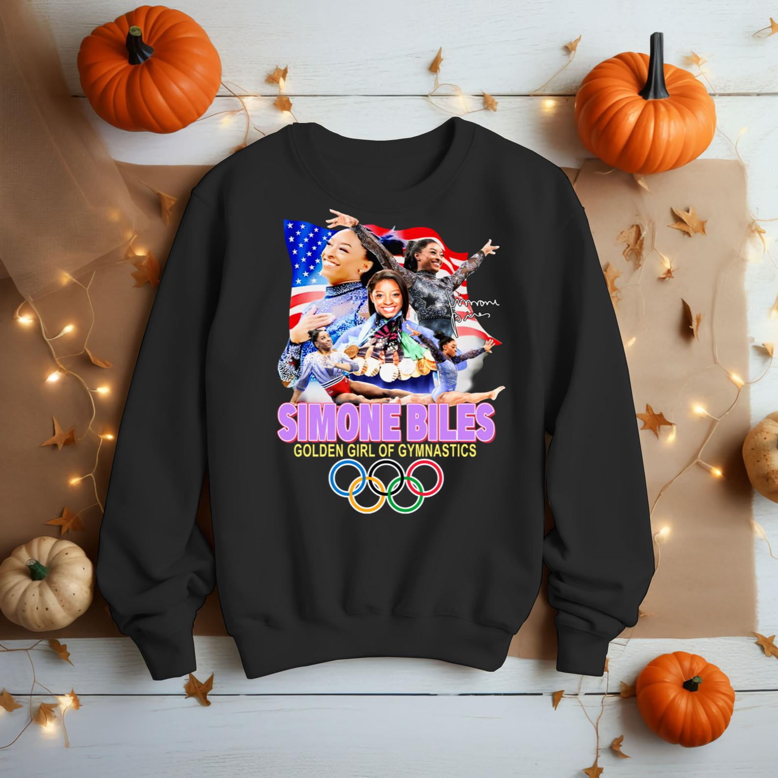 Simone Biles Golden Girl Of Gymnastics 2024 Olympic Signature Shirt ...