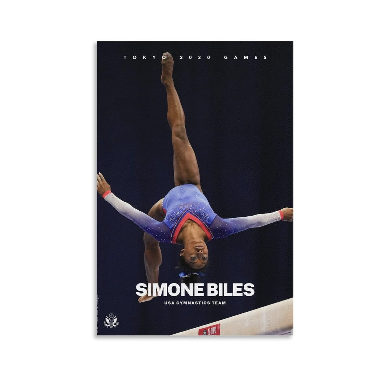 Simone Biles Gymnastics Athlete American Poster Artworks Canvas Poster ...
