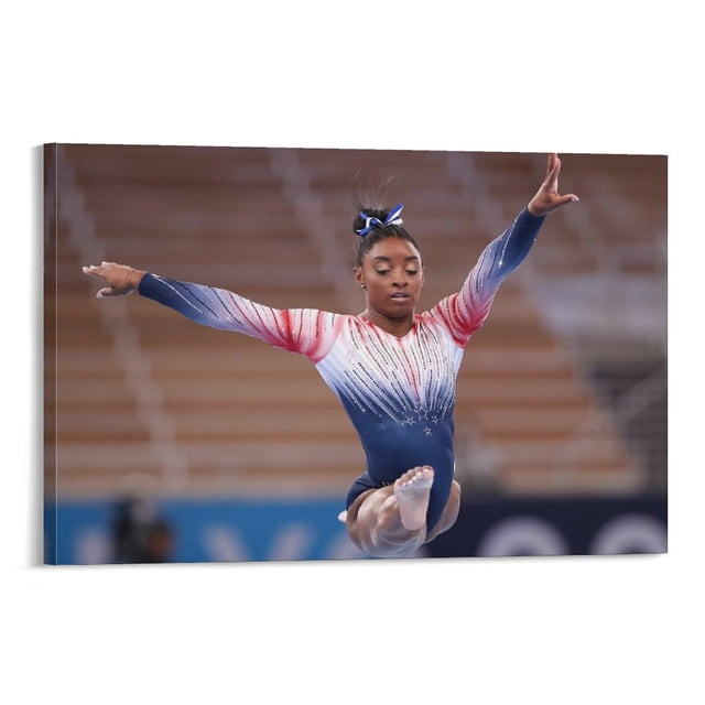 Simone Biles Gymnastics Athlete Poster American Picture Print Canvas ...