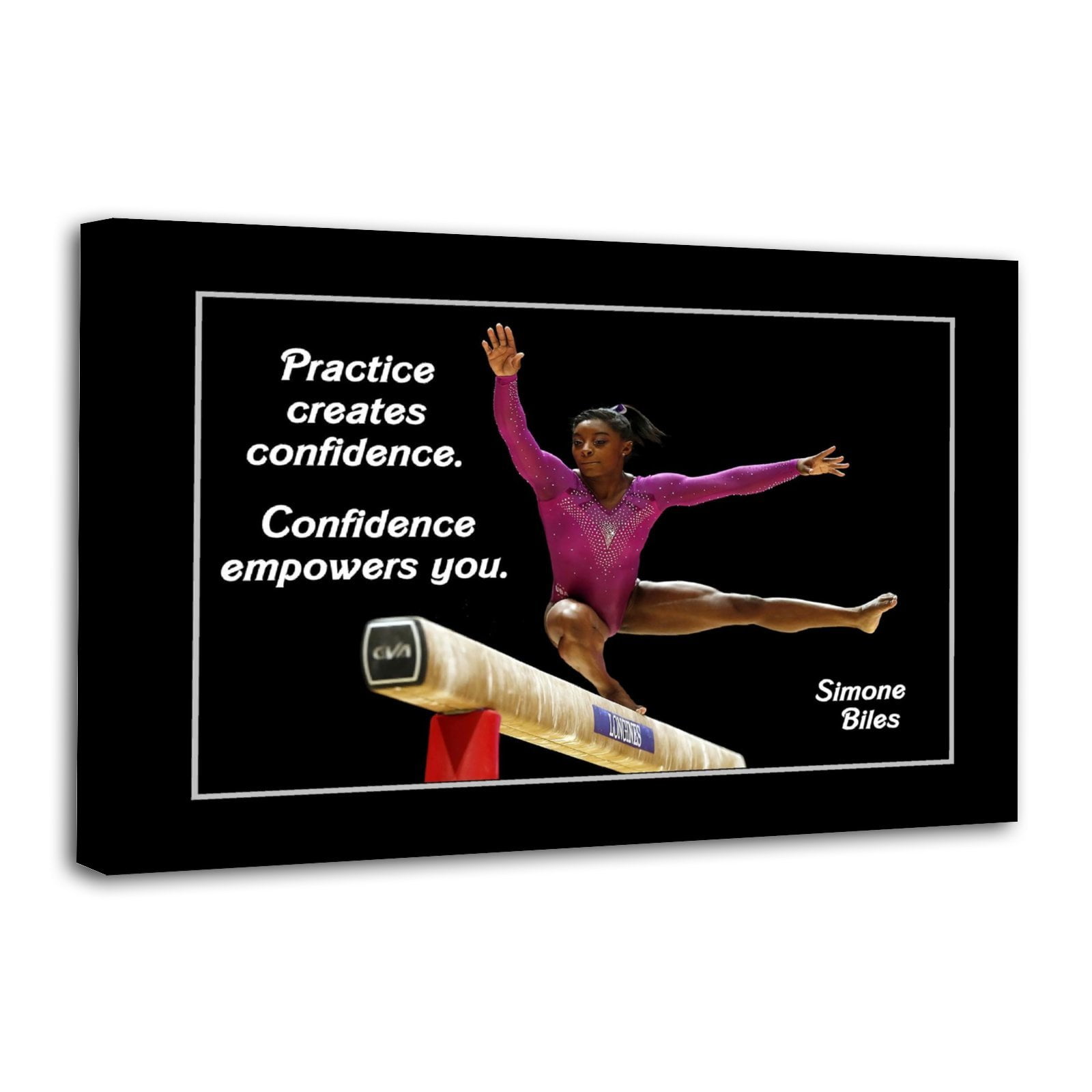 Simone Biles Gymnastics Confidence Motivational Art Poster Canvas ...
