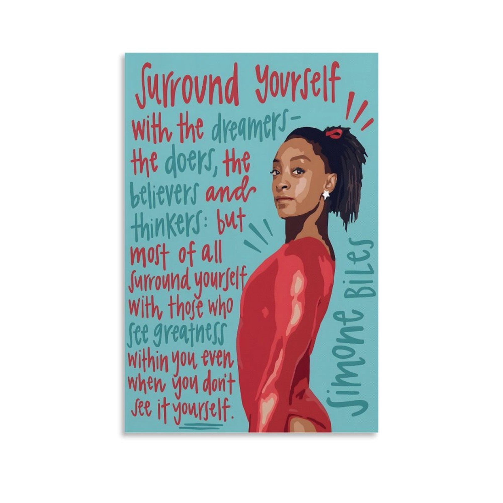 Simone Biles Poster Black Girl Magic USA Gymnastics Girl Power ...