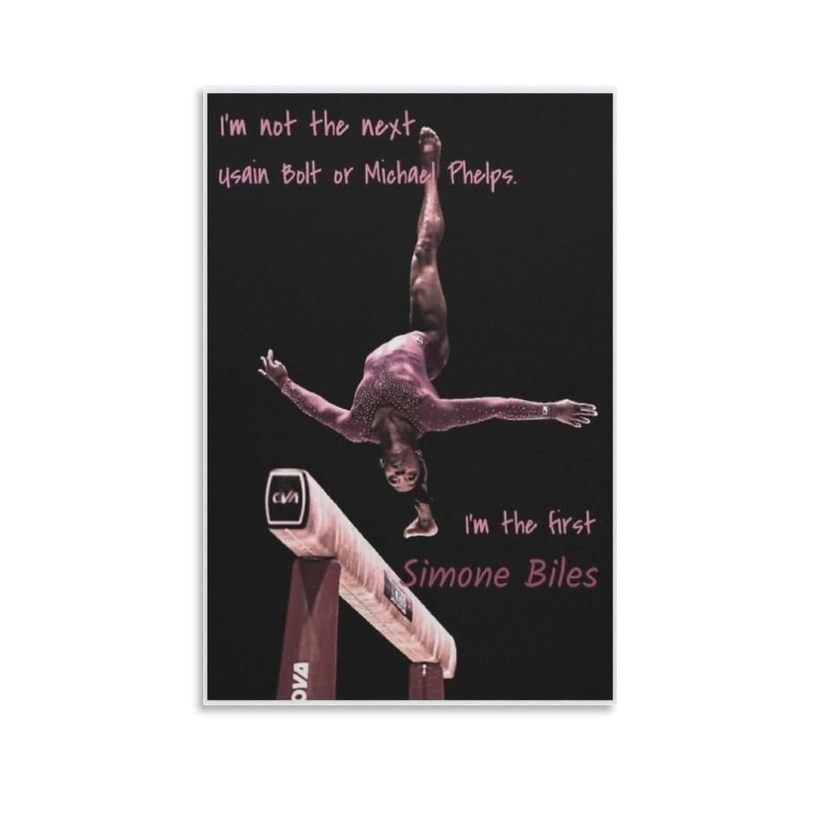 Simone Biles Poster Simone Biles Quotes Poster Posters Art Print Wall ...
