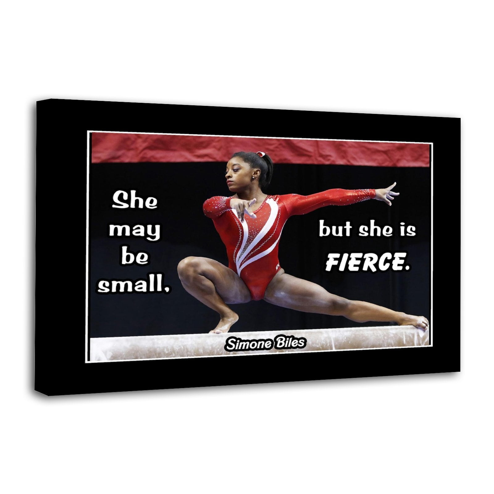 Simone Biles Small But Fierce Motivational Gifts Canvas Painting Poster ...