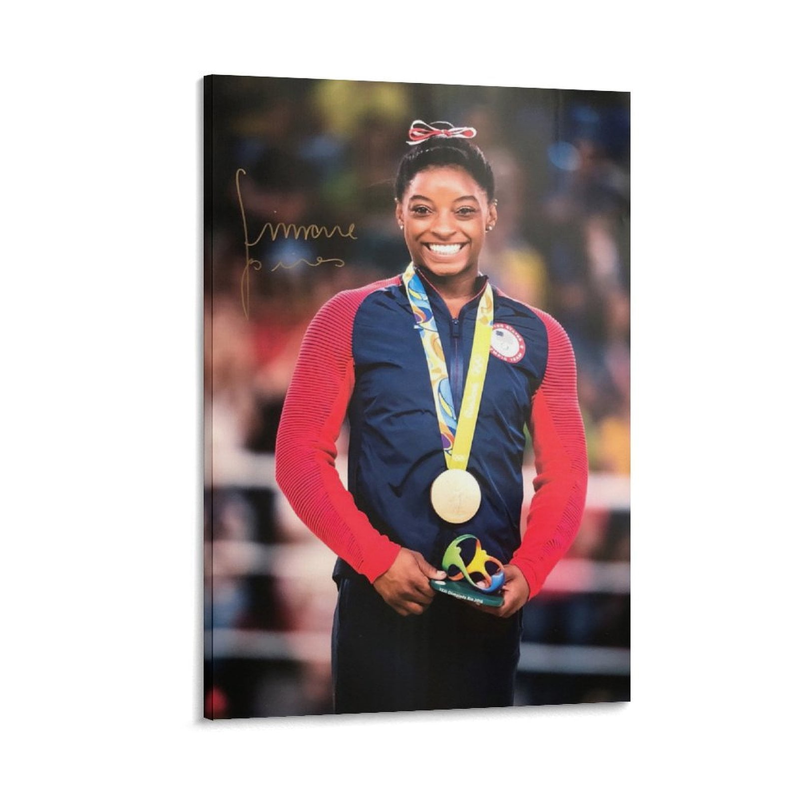 Simone Biles Sports Poster Painting On Canvas Wall Art Poster Scroll ...
