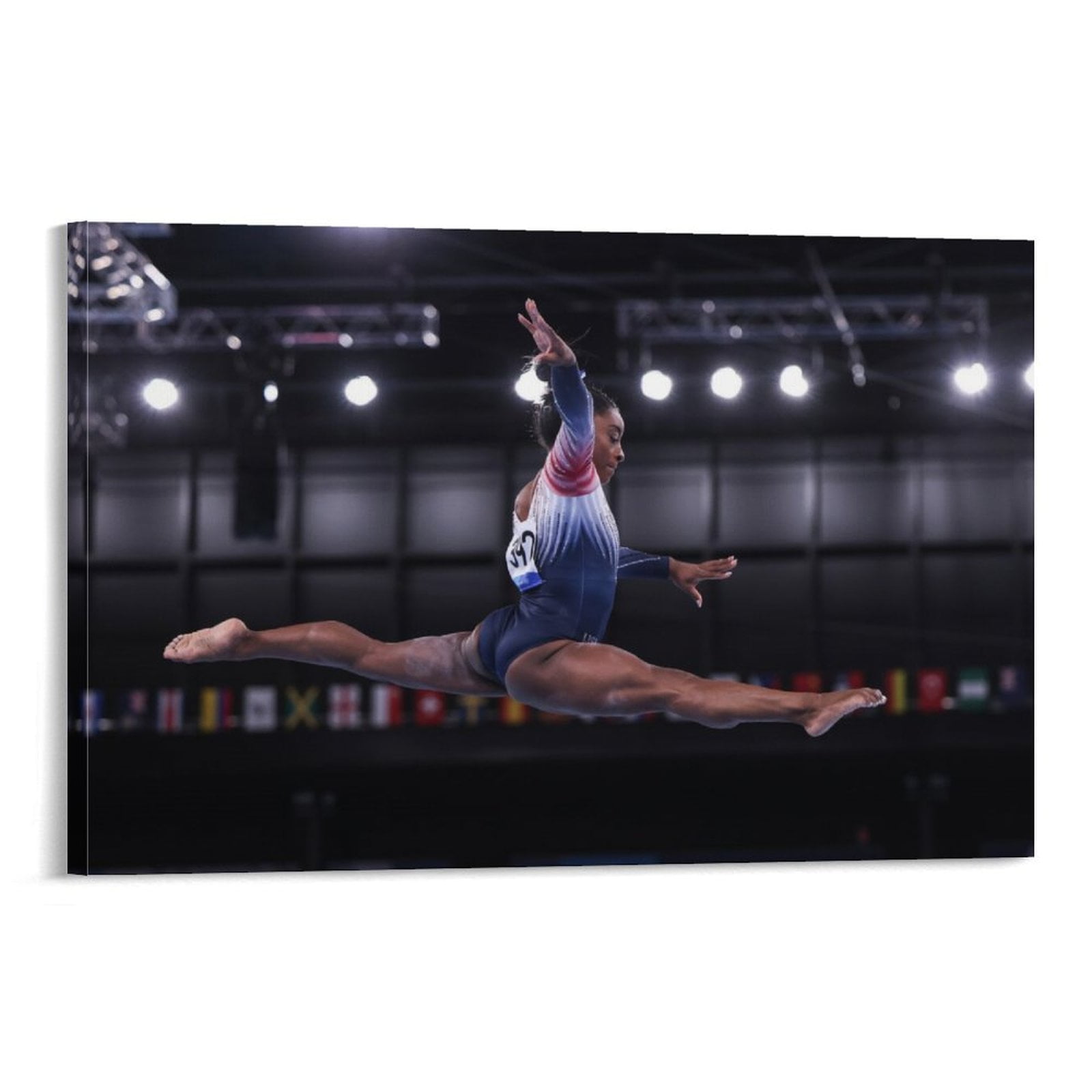 Simone Biles Sports USA Gymnastics Athlete Poster Painting On Canvas ...