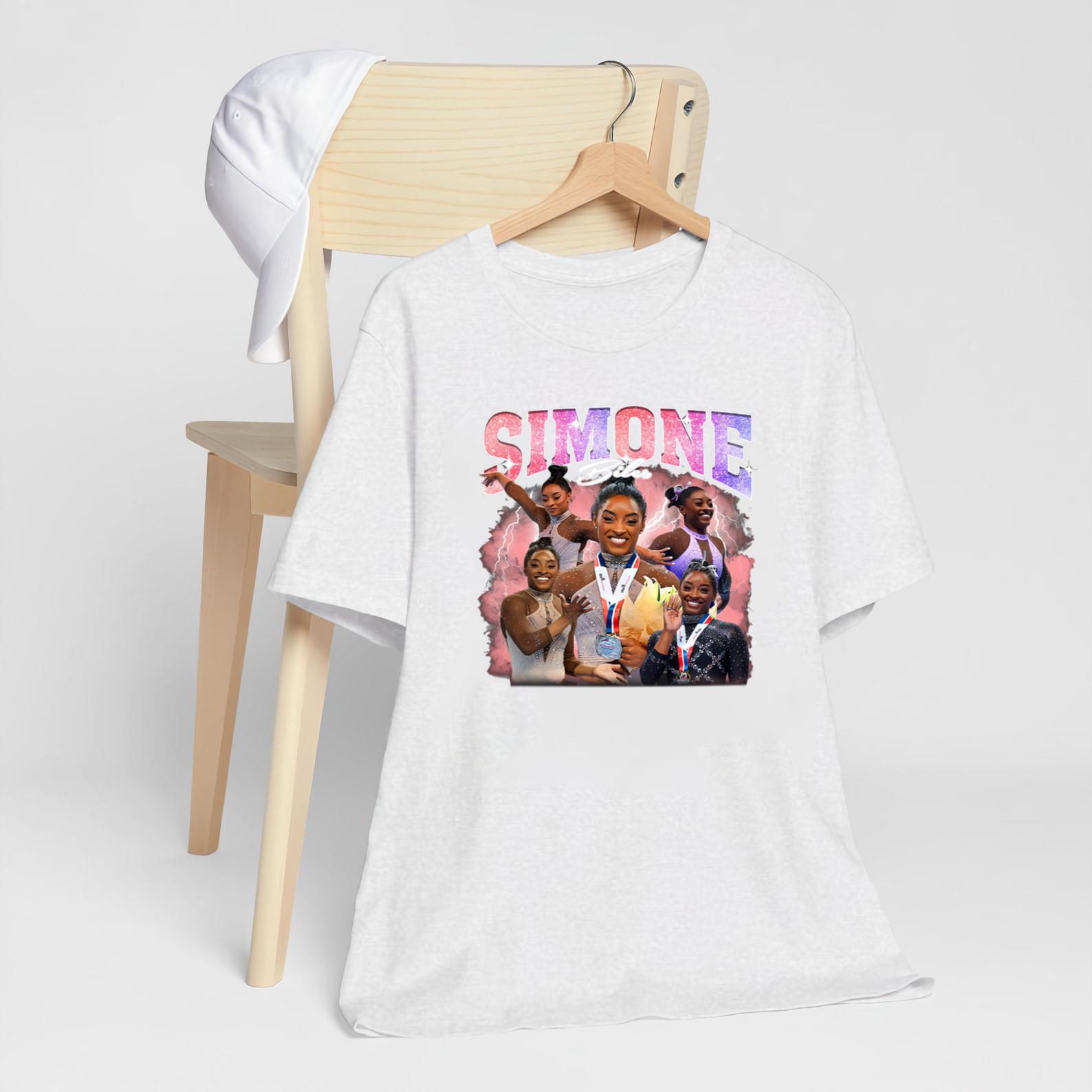 Simone Biles Vintage Bootleg Shirt, Gymnast Atlet Vintage Graphic Tee ...