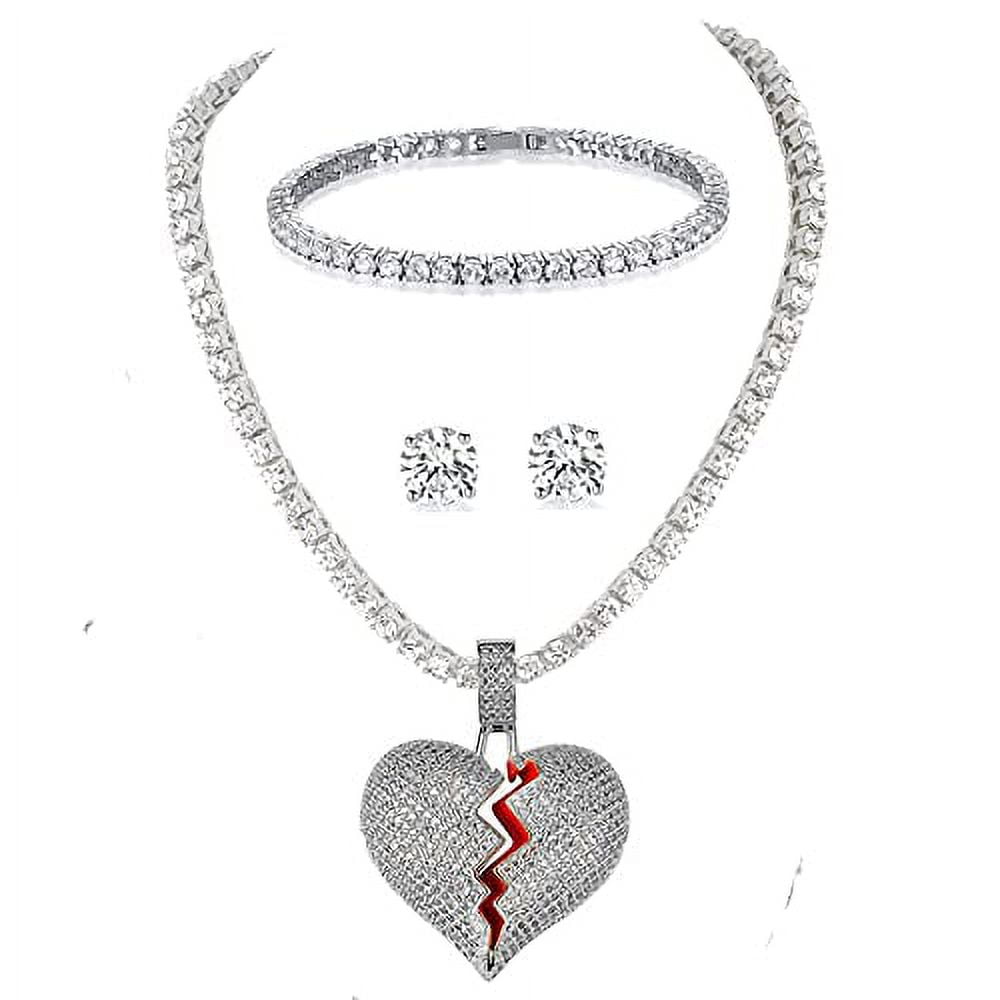 Simone Chic. Slay Queen w/ Ladies on Fire Hip Hop 4pc Jewelry Tennis ...