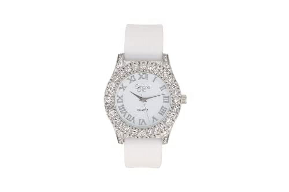 Simone Chic. Women's Big Rocks Fully Iced Bezel Colored Dial w/Easy ...