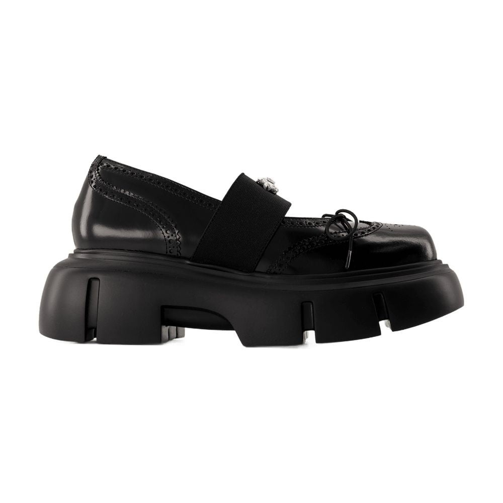 Simone Rocha Platform Ballet Brogues Ballerinas - Leather - Black Black ...