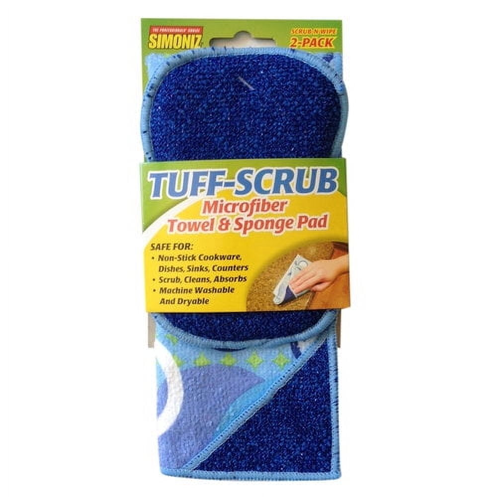 Simoniz Tuff-Scrub Microfiber Towel & Sponge Pad, 2 count - Walmart.com