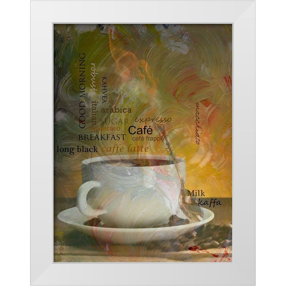 Simons 19x24 White Modern Wood Framed Museum Art Print Titled - Café ...