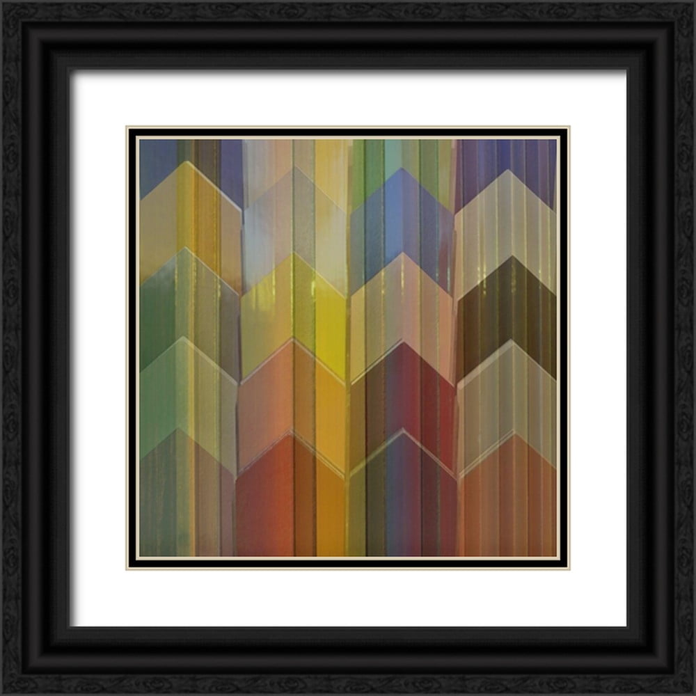Simons 20x20 Black Ornate Wood Framed with Double Matting Museum Art ...