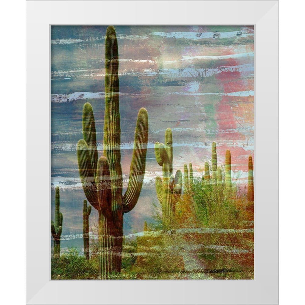 Simons 26x32 White Modern Wood Framed Museum Art Print Titled - Cactus ...