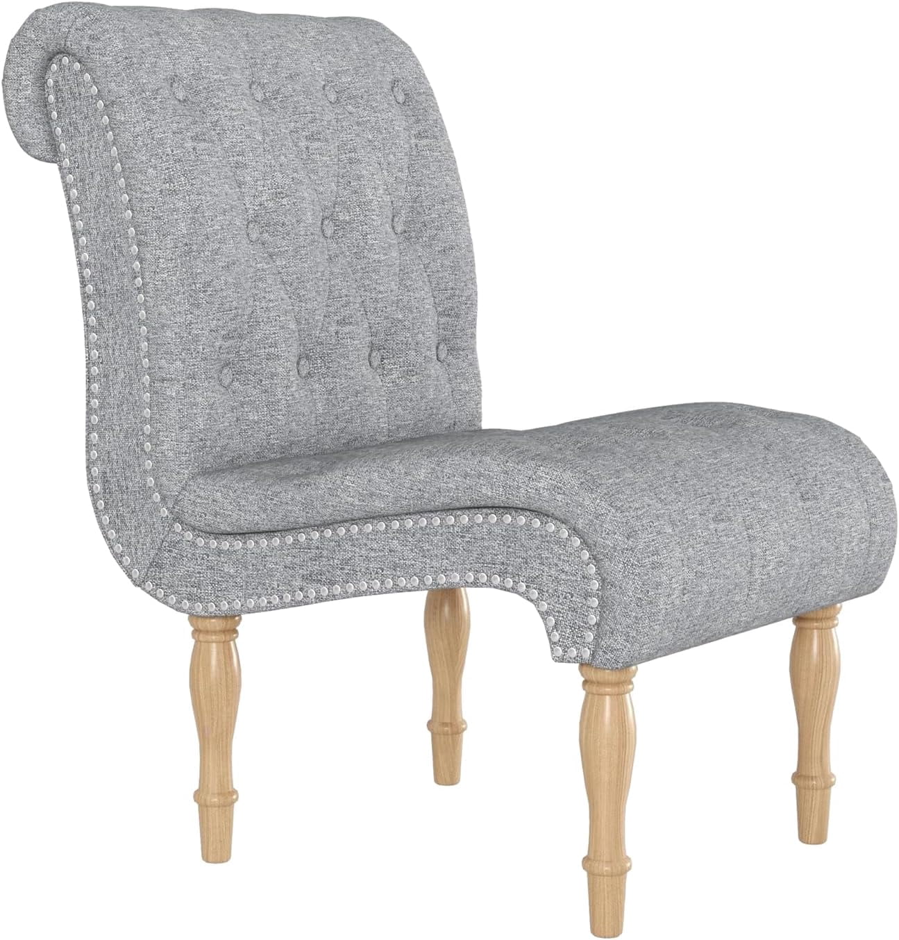 Simore Fabric Vanity Chair,Modern Button-Tufted Living Room Chairs ...