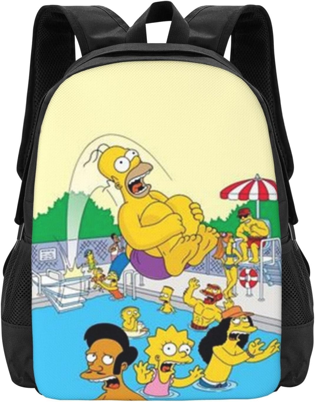 Simp-sons Backpack Cartoon Bag Casual Backpack Schoolbag Hiking Daypack ...
