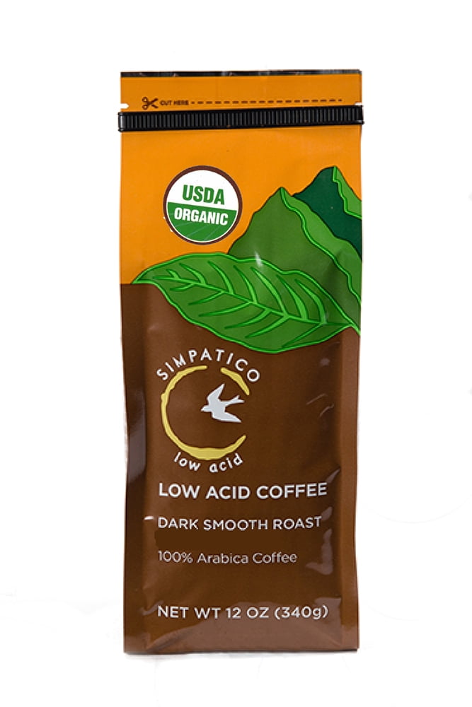 Simpatico USDA Organic Low Acid Dark Smooth Roast Coffee - Whole Bean ...