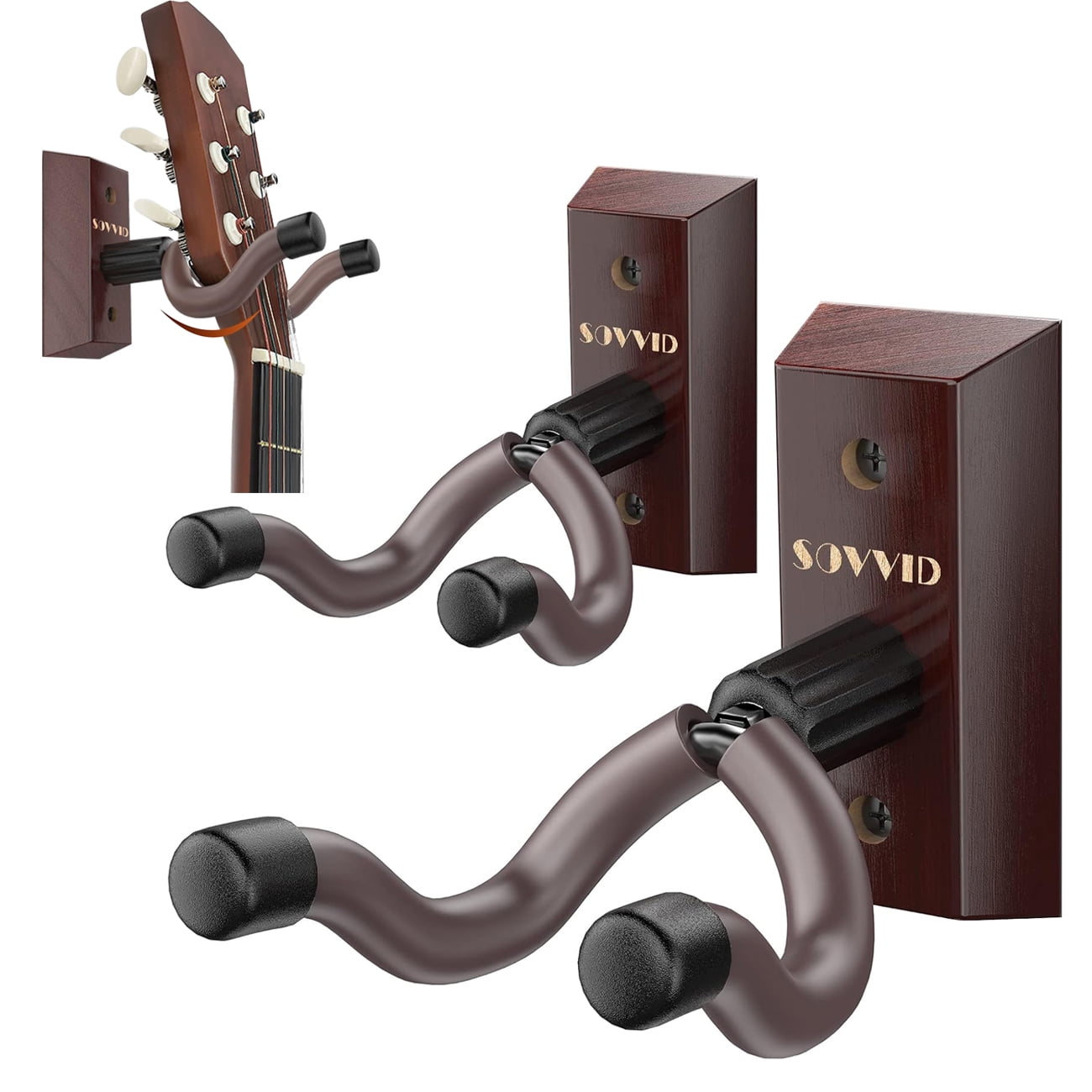 Simperf 2 Pack Guitar Wall Mount Hanger, Guitar Hangers Hook Holder ...