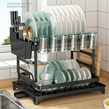 stusgo Foldable Over The Sink Dish Drying Rack with Drainage,Stainless ...
