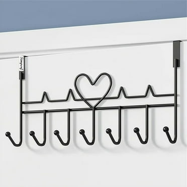 Over The Door Hooks Door Hanger,Over The Door Towel Rack with 5 Coat ...
