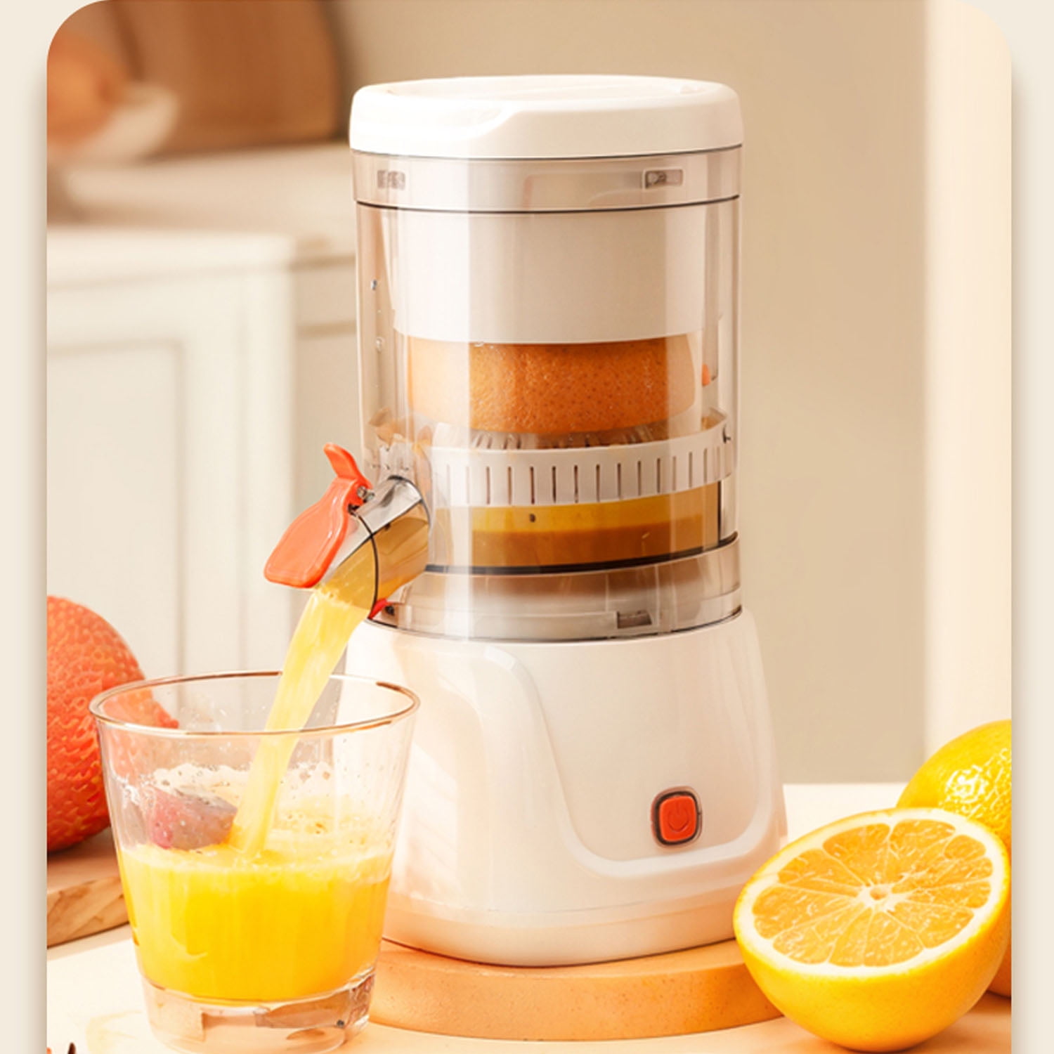 Simperf Electric Citrus Juicer, Rechargeable Juicer Machine, Automatic ...